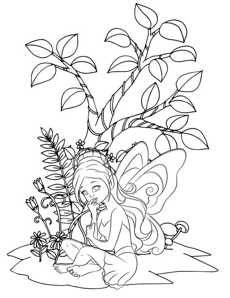 Coloring Pages Woodland Fairy Scenes Ideal For Party Activities