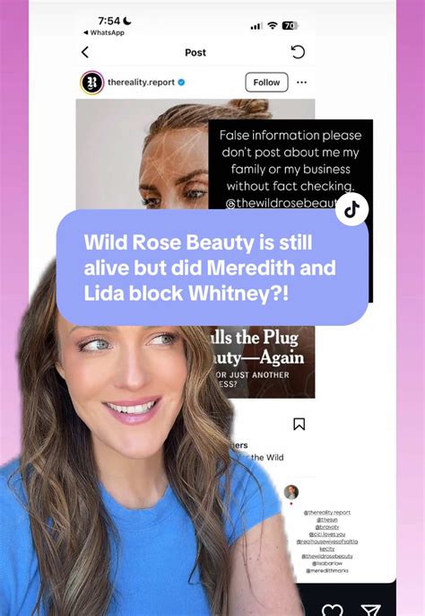 Whitney Rose Clarifies Rumors About Wild Rose Beauty Tiktok