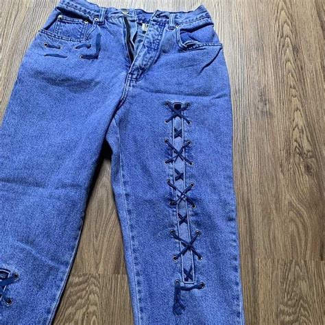 Handmade × Streetwear × Vintage Reworked Lace Up Jean Gem