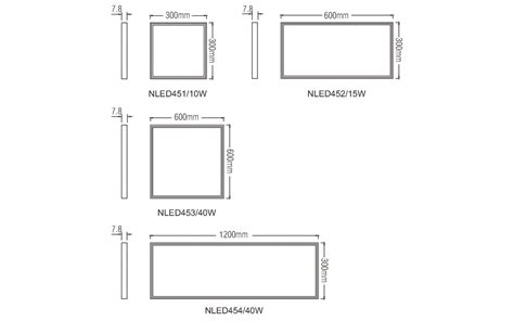 Світлодіодна панель NLED452 15W 4000K 600x300