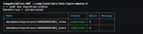 Lets Learn Adonisjs 5 Migrations And Understanding The Flow Of Migrations Adocasts Lesson