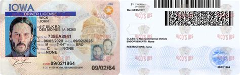 Iowa Driver License Iowa Scannable Driver License And Id Cards Rico
