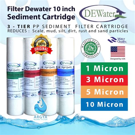 Jual Sediment Cartridge Filter Dewater Spun Putih Dewater 10 Inchi