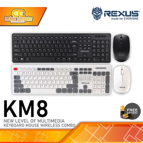 Jual Rexus Km8 Combo Wireless Office Keyboard And Mouse Wireless
