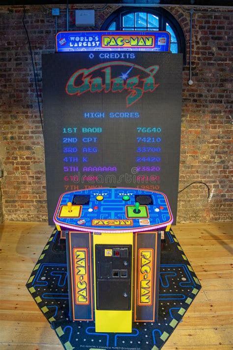 Old Arcade Machine With Pac Man London Editorial Photography Image