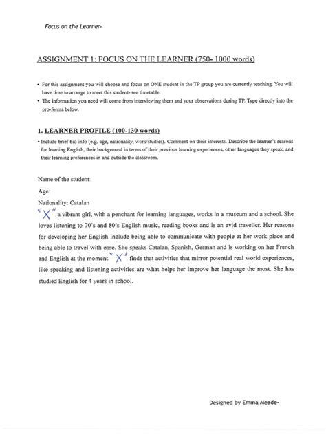 Celta Sample Assignment Pdf