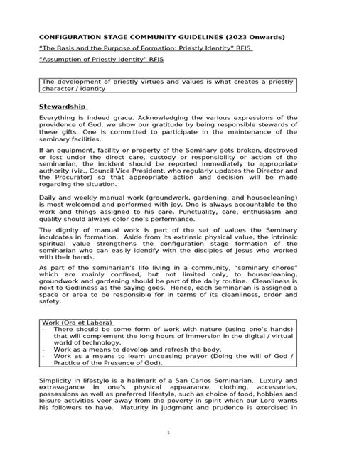 Scs Configuration Stage Updated Community Guidellines Pdf