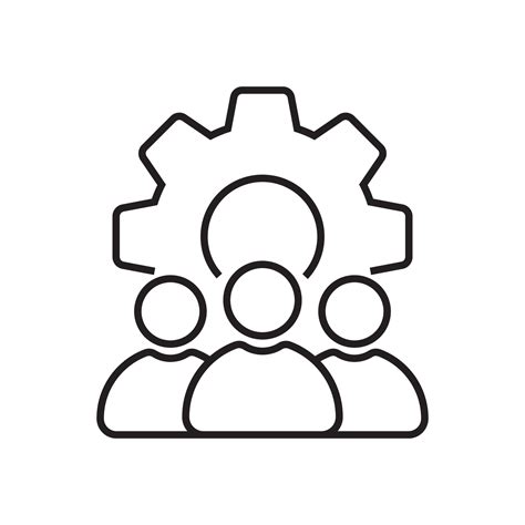 Team Management Icon In Linear Style Isolated On White Background 22211290 Vector Art At Vecteezy