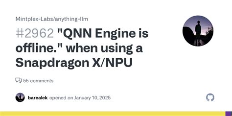 Qnn Engine Is Offline When Using A Snapdragon Xnpu · Issue 2962 · Mintplex Labsanything