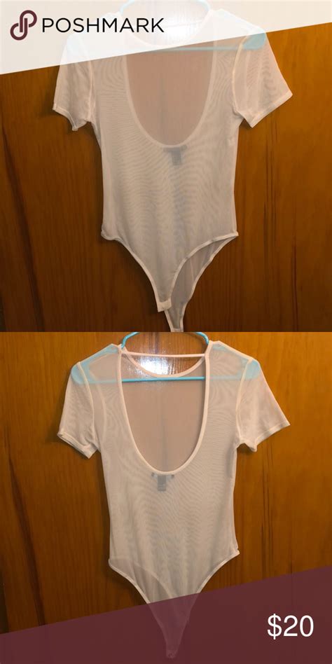 Light Pink Mesh Bodysuit Forever 21