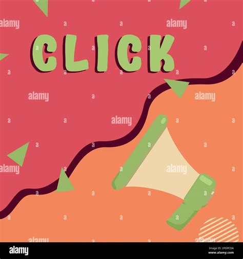 Text Caption Presenting Click Business Concept Act Of Pressing A Button On A Mouse Similar