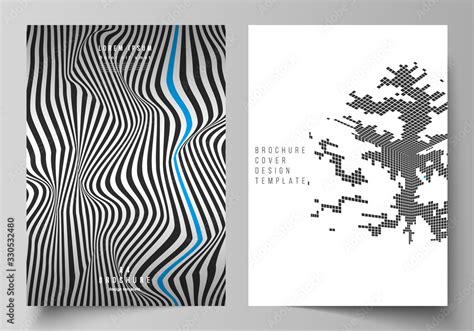 Vector Illustration Layout Of A4 Format Modern Cover Mockups Design