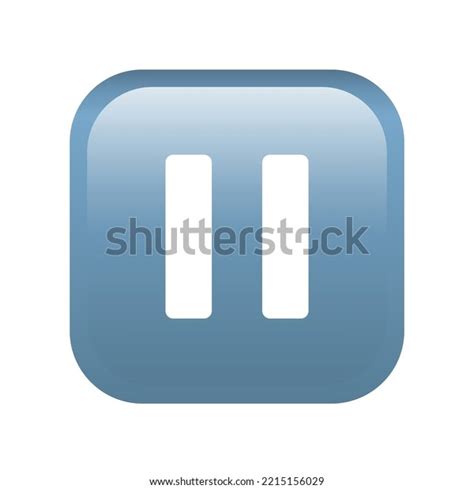Pause Button Emoji Icon Isolated On Stock Vector Royalty Free