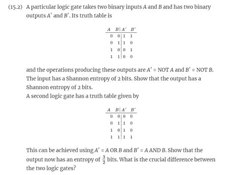Solved A Particular Logic Gate Takes Two Binary Chegg