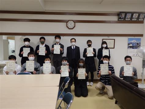 12月3日 自治会役員認証式 仙台市立仙台大志高等学校