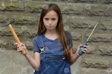 Do It Yourself Is The Slogan Of An Emancipated Girl Stock Image Image