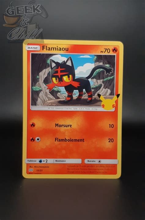 Carte Pokémon 25th Anniversaire Promo McDo 2021 Flamiaou