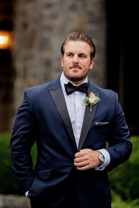Navy Blue Wedding Tuxedo Suit For Groom Custom Clothing For Men Blue Tuxedo Wedding Navy