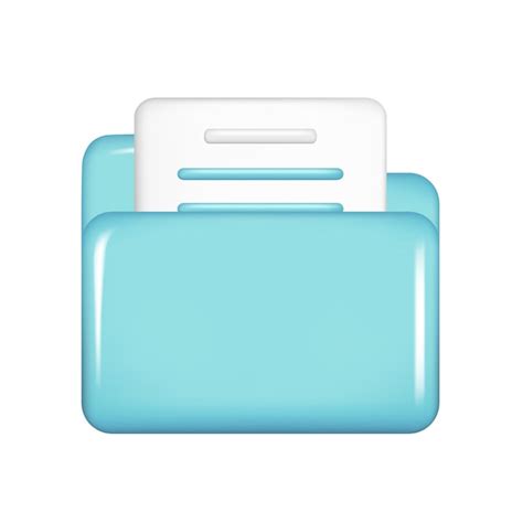 Premium Vector Realistic 3d Blue Folder Document Sheet Of Paper