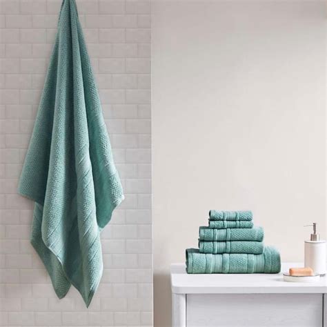 Teal 6 Pack Bath Towels Lightweight Extra Absorbent Cotton Bath Towel