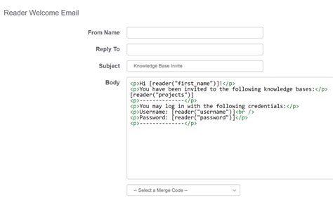 Customize Your Reader Welcome Emails Knowledgeowl Support