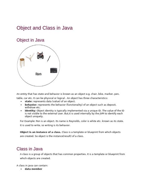 Object And Class In Java Session Iii Pdf