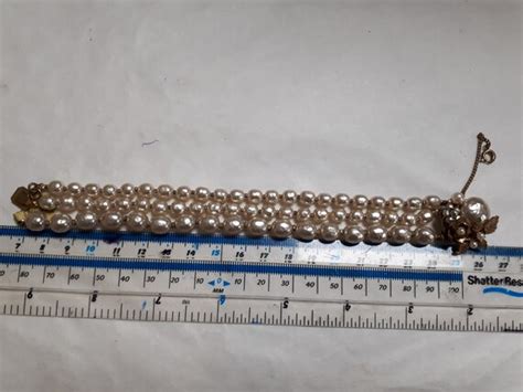 Miriam Haskell Vintage Bracelet Niki Pearls Signed Gem