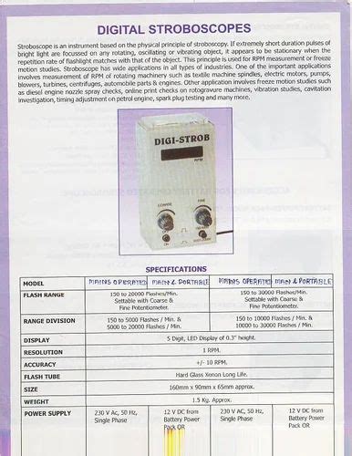 1 Rpm Mild Steel Portable Digital Stroboscope For Industrial Model Name Number Tt 5100 5200