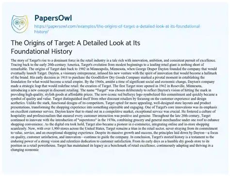The Origins Of Target A Detailed Look At Its Foundational History