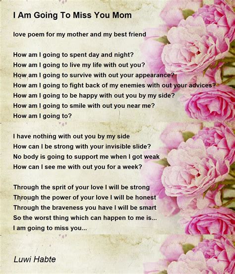 Missing You Mom Poems