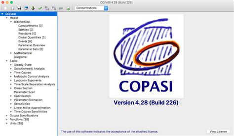 COPASI Support User Manual Model Creation COPASI GUI Elements