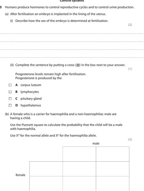Gcse Edexcel Biology Menstrual Cycle Humans Produce Hormones To Contr
