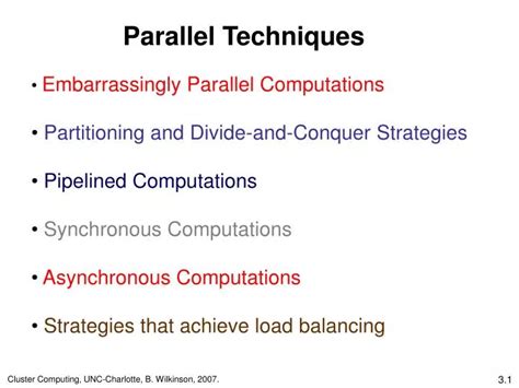 Ppt • Embarrassingly Parallel Computations • Partitioning And Divide