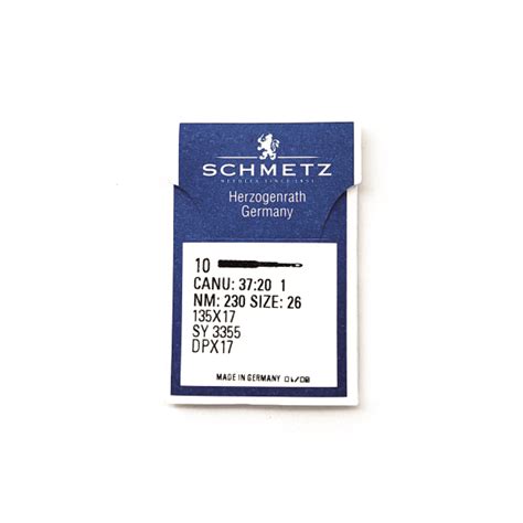 Иглы Schmetz DPx17 230/26 для промышленных машин - Швейный Мир