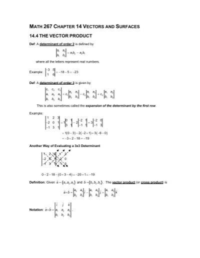 Chapter 14 Section 4 Notes Lavc Math Department