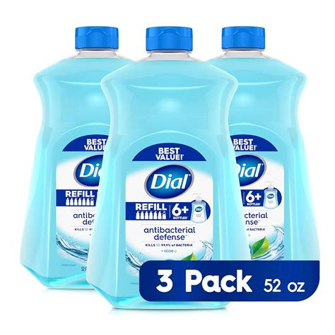 Amazon Dial Antibacterial Liquid Hand Soap Refill Spring Water Fl Oz Pack Of