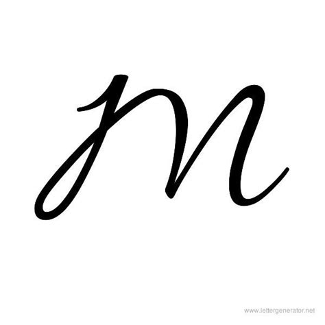 Allura Printable Cursive Alphabet Letter M Cursive Tattoos Tattoo