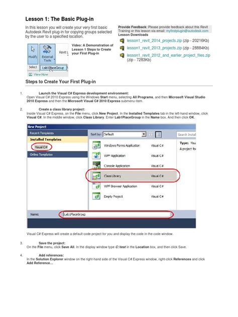 Revit Api My First Plug In Training Pdf Class Computer Programming Object Oriented