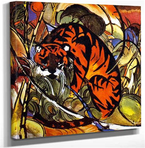 Tiger In Jungle By Franz Marc Print