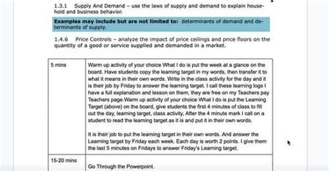 Price Equilibrium Shortage And Surplus High School Economics Lesson With Graph