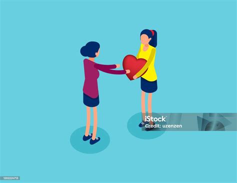 함께 함께 함께 감정을 들고 기쁨 사랑 개념에 빠지다 아이소메트릭 만화 벡터 일러스트레이션 남자 친구에 대한 스톡 벡터 아트 및 기타 이미지 Istock