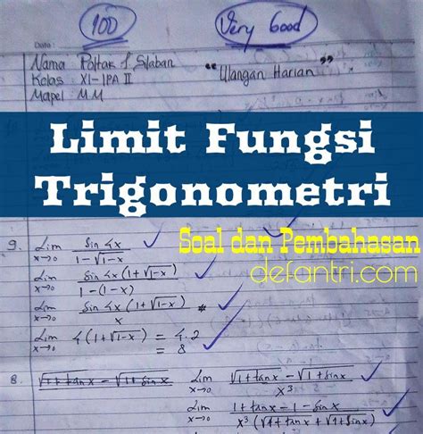 Contoh Soal Limit Trigonometri Shareele