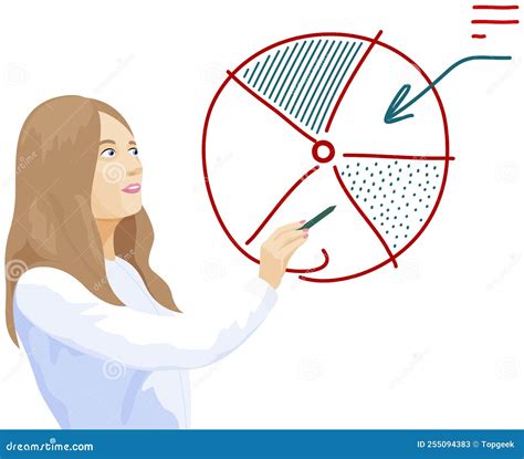 Businesswoman Analyzing Graph Analyst Makes Presentation Data Science