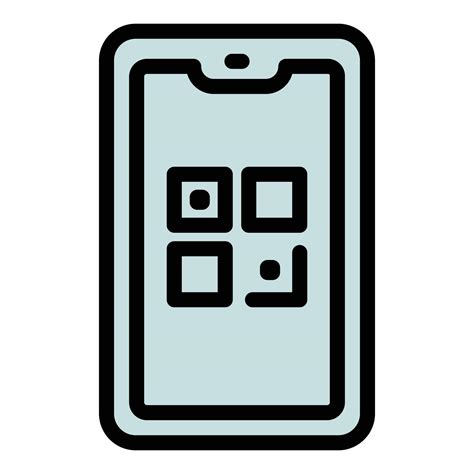 Phone Qr Code Icon Outline Vector Digital Scanner 14307106 Vector Art