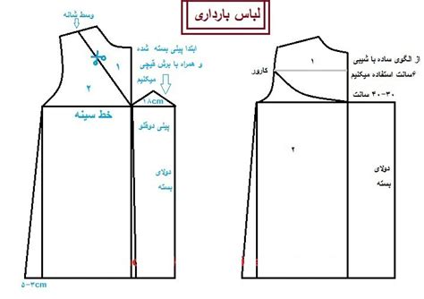 دو مدل الگوی لباس بارداری آموزش دوخت لباس بارداری با الگو