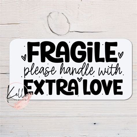 Fragile Happy Mail Shipping Label Small Business Packaging Cute Shipping Label Shipping