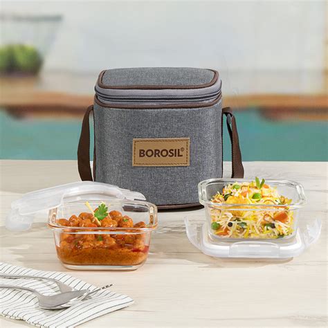 Borosil Borosil Pro Glass Lunchbox Square X 2 Tall