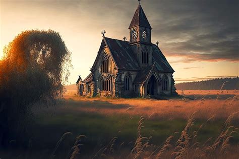 Premium Photo Building Of Abandoned Church Becomes Unusable Without