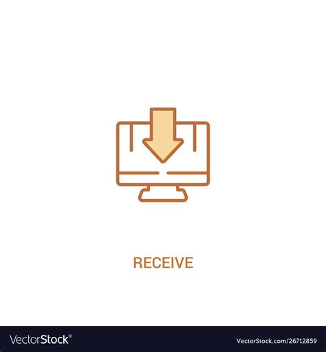 Receive Concept 2 Colored Icon Simple Line Vector Image