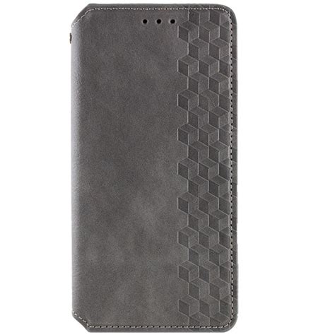 Кожаный чехол книжка GETMAN Cubic (PU) для Xiaomi Redmi Note 13 Pro+, Серый